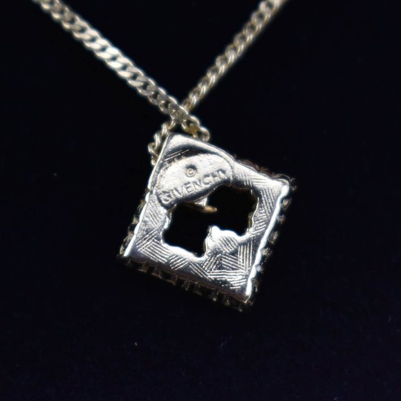Givenchy | Jewelry | Givenchy Gold Metal Crystals G Logo Necklace Nx ...